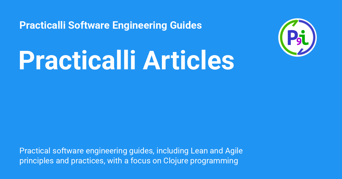Practicalli Articles - Practicalli Software Engineering Guides