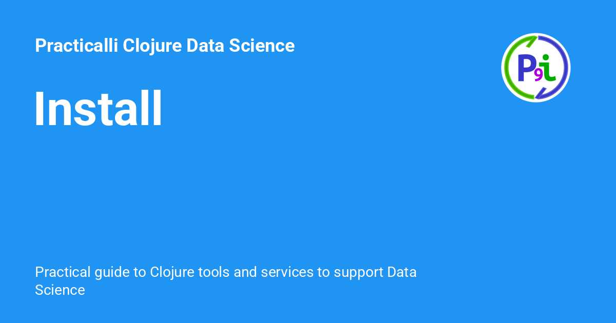 Install Practicalli Clojure Data Science