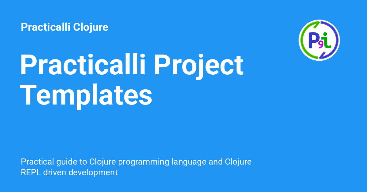Practicalli Project Templates Practicalli Clojure