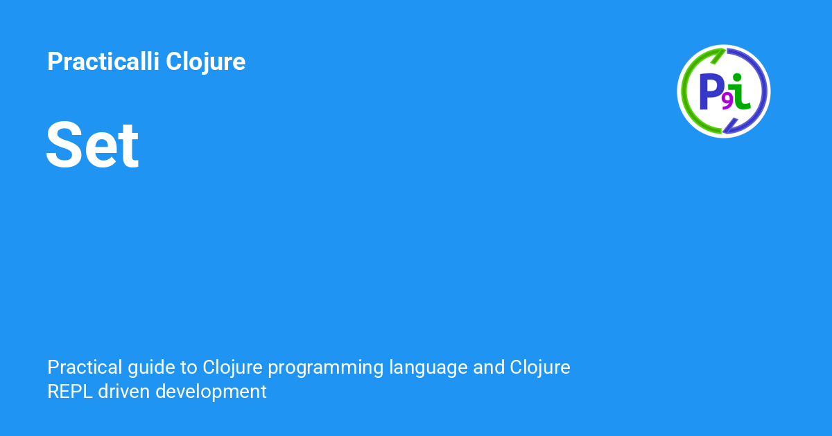 Set - Practicalli Clojure