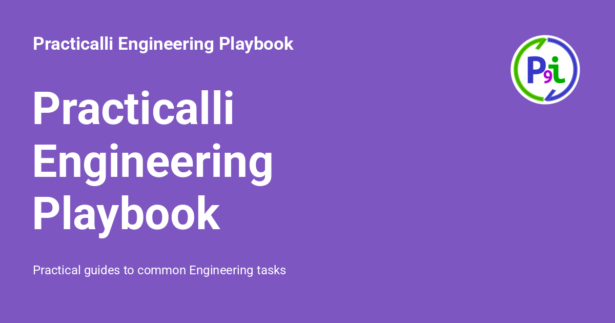 Practicalli Engineering Playbook - Practicalli Engineering Playbook