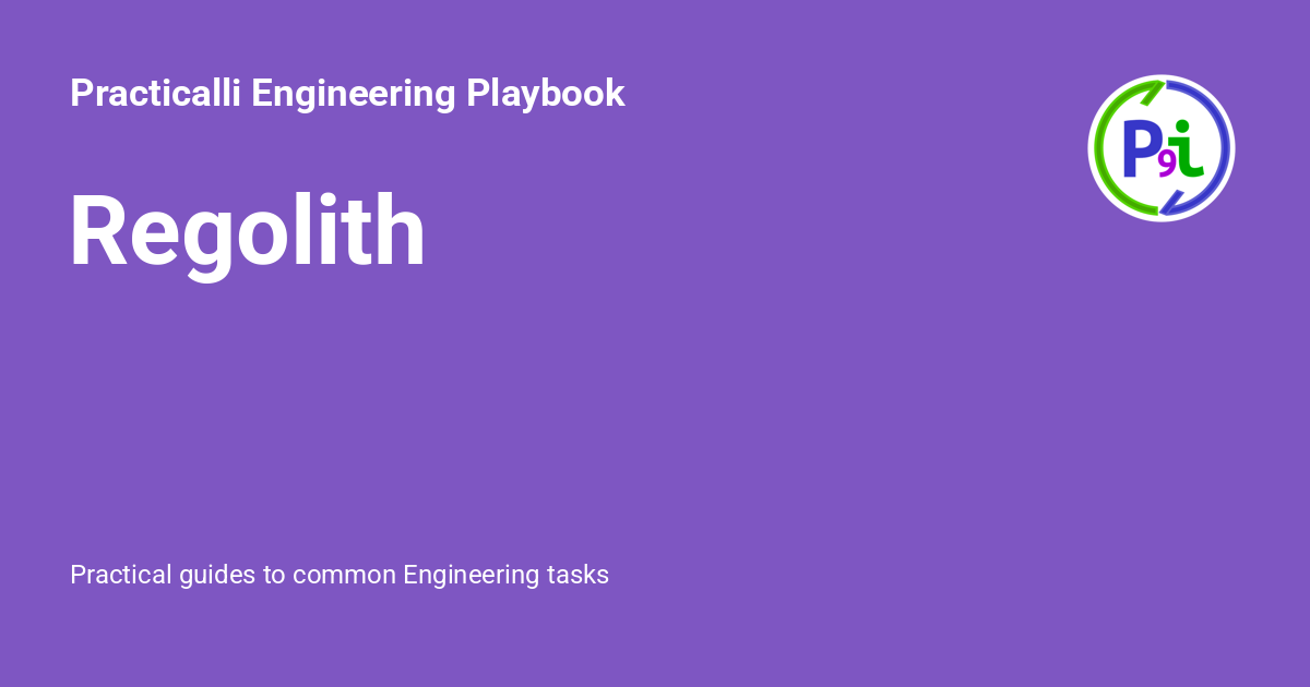 Regolith - Practicalli Engineering Playbook