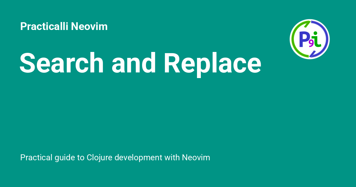 Search and Replace - Practicalli Neovim