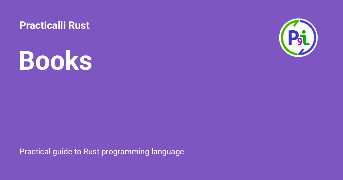 Books - Practicalli Rust